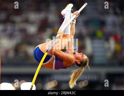Great Britain's Molly Caudery in the Women's Pole Vault during the ...