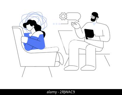 Psychiatric consultation abstract concept vector illustrations Stock ...