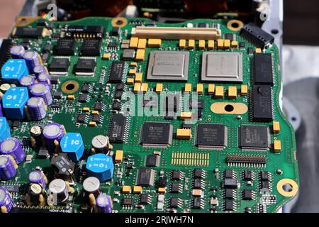 August 23, 2023: The electronic circuit board of the Russian rocket is ...