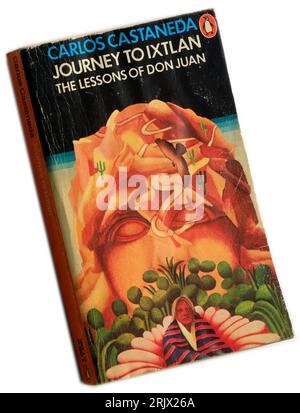 Carlos Castaneda - Journey to Ixtlan - The Lessons of Don Juan - Book cover, white background ...