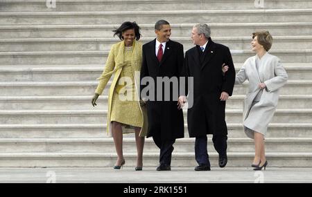 Präsident George W. Bush li., USA und Premierminister Ehud Olmert ...