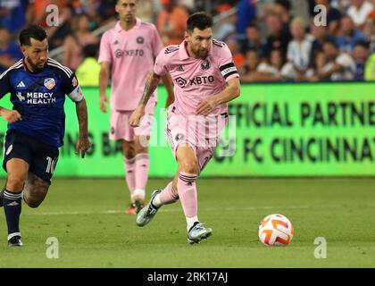 Cincinnati, Ohio, USA. August 23, 2023: Inter Miami CF player Lionel ...