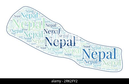 Nepal map vector illustration. Global economy. Famous country. South ...