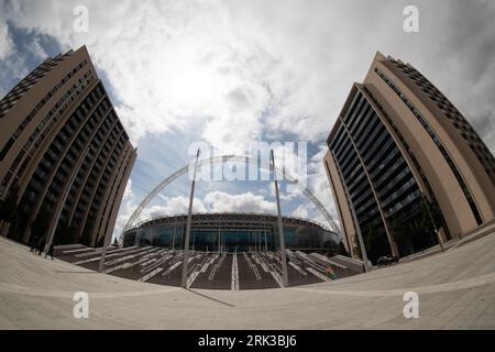 Wembley Stadium captured through a fish eye lens Stock Photo - Alamy