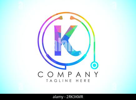 Initial English alphabet with doctor stethoscope. Vector stethoscope ...