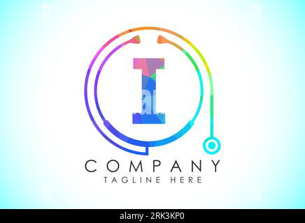 Initial English alphabet with doctor stethoscope. Vector stethoscope ...