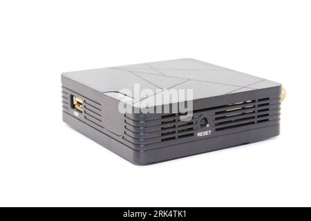 A digital setup box for tv isolated on a white background Stock Photo ...
