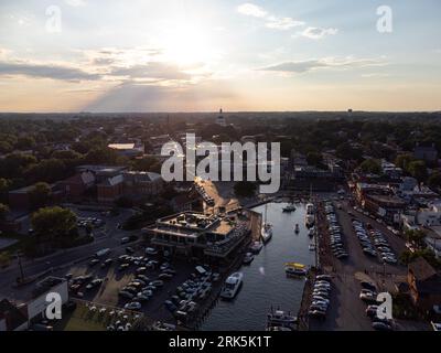 An aerial photo of the waterfront of Annapolis Maryland Stock Photo - Alamy