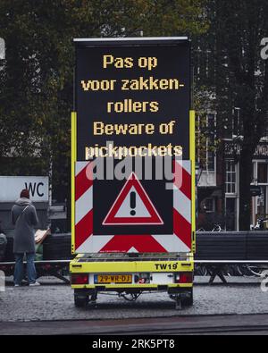 Beware of Pickpockets Sign Amsterdam Stock Photo - Alamy