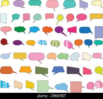 callout symbols. Speech bubble set. Comic speech doodle. Vector call ...