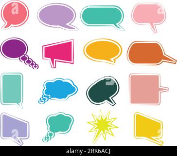 callout symbols. Speech bubble set. Comic speech doodle. Vector call ...