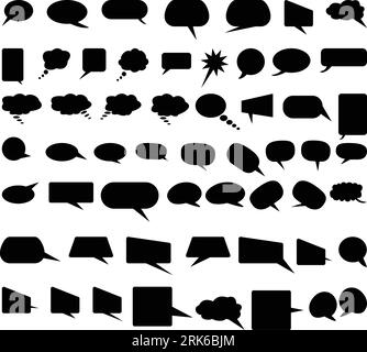 callout symbols. Speech bubble set. Comic speech doodle. Vector call ...