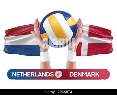 Netherlands vs Denmark national teams soccer football match competition ...