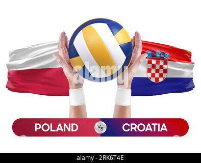 Poland vs Croatia national teams soccer football match competition ...