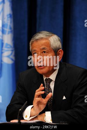 NEW YORK, the United States - Yukio Takasu, Japanese ambassador to the ...