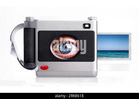Human eye biological technology digital camera Stock Photo - Alamy
