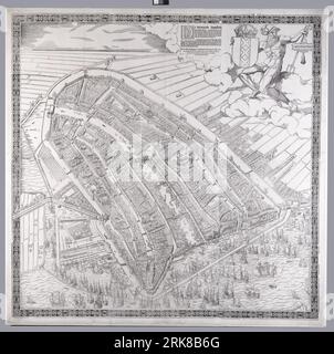 Map of Amsterdam, 1544, Cornelis Anthonisz., 1545 - 1553 print Map of ...