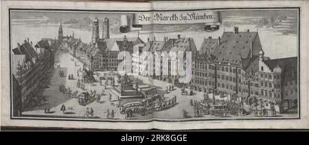 This 1701 copper engraving by Michael Wening shows Munich from the ...