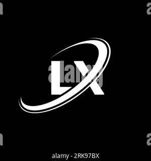 Red and Black LX L X Letter Logo Design in Black Colors. Creative ...