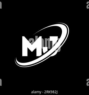 Letter MJ blue logo sign. Vector logo design for business Stock Vector ...