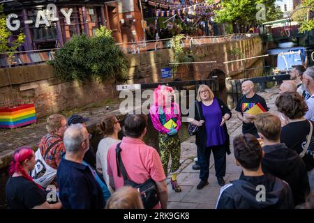 EDITORIAL USE ONLY Drag Artist Anna Phylactic, Playwright Chris Hoyle ...