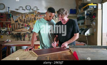 Teaching Process in Carpentry workshop of Master Carpenter and Student ...