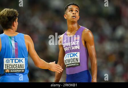 Great Britain's Daniel Rowden (right) finishes 3rd in the Men's 800 ...