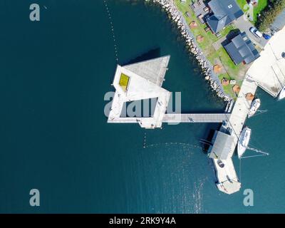 Hasle Harbour, Bath, Marina, Bornholm, Denmark, Baltic Sea, Drone Stock ...