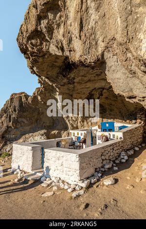 Church of Panagia Kakaviotissa in cave, Lemnos Island Eastern Aegean ...