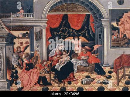 The Nativity of Christ Theodore Poulakis Stock Photo - Alamy