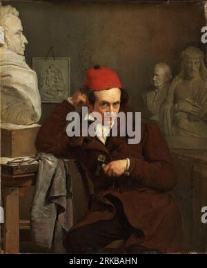Portrait of Louis Royer. Charles van Beveren painted the sculptor Louis ...
