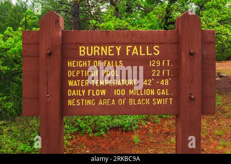 Interpretive sign, McArthur-Burney Falls Memorial State Park ...