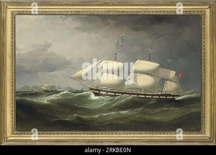'The Ship Frankfield off Table Bay' is an oil painting by Samuel ...