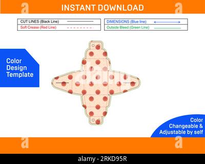 Birthday Cake Box Dieline Stock Vector Image & Art - Alamy