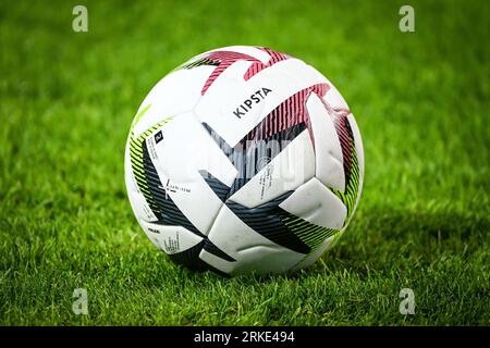 Illustration of the Kipsta match ball during the French championship ...