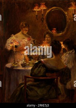 Russian Tea circa 1896 by Irving Ramsay Wiles Stock Photo - Alamy