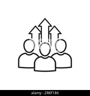 population growth icon, increase social development, global demography ...