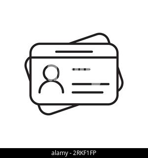 ID card icon. driver license, staff identification card symbol for ...