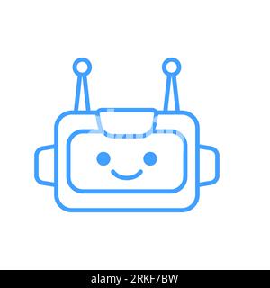 Robot Head Avatar Vector Design. Cartoon Robot Head Icon Design Stock ...