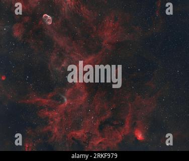 the Milky Way with part of the constellation of the Cygnus with the ...
