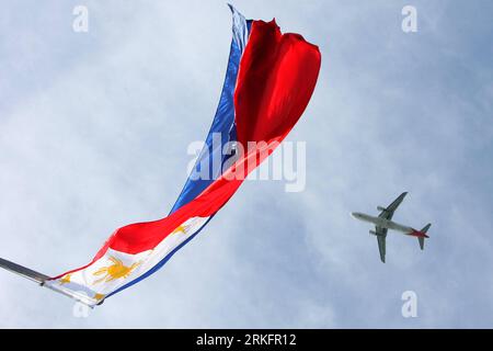 National Flag Flag of Philippines flies on long flagpole in until 1991 ...
