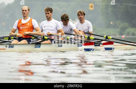 BELGRADE - Lennart van Lierop, Finn Florijn, Tone Wieten and Koen ...