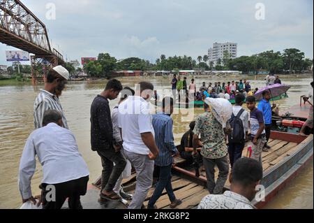 The traditional Sylhet's historic 'Keane Bridge over the Surma River in ...