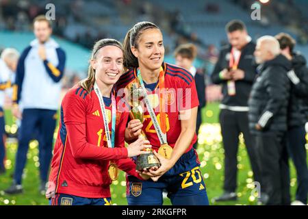 August 20 2023: Eva Navarro (Spain) with the the World Cup trophy ...
