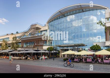 Belgrade, Serbia - 2023-08-11: Promenade outside Belgrade front ...