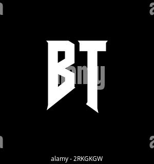 BT B T letter logo design. Initial letter BT linked circle uppercase ...