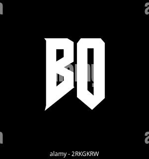 BO B O letter logo design. Initial letter BO linked circle uppercase ...