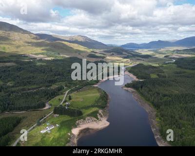 An aerial view of Laggan Dam in the Highlands of Scotland Stock Photo ...