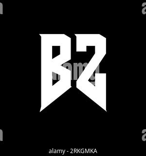 BZ B Z letter logo design. Initial letter BZ uppercase monogram logo ...