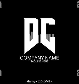 DC D C letter logo design. Initial letter DC linked circle uppercase ...
